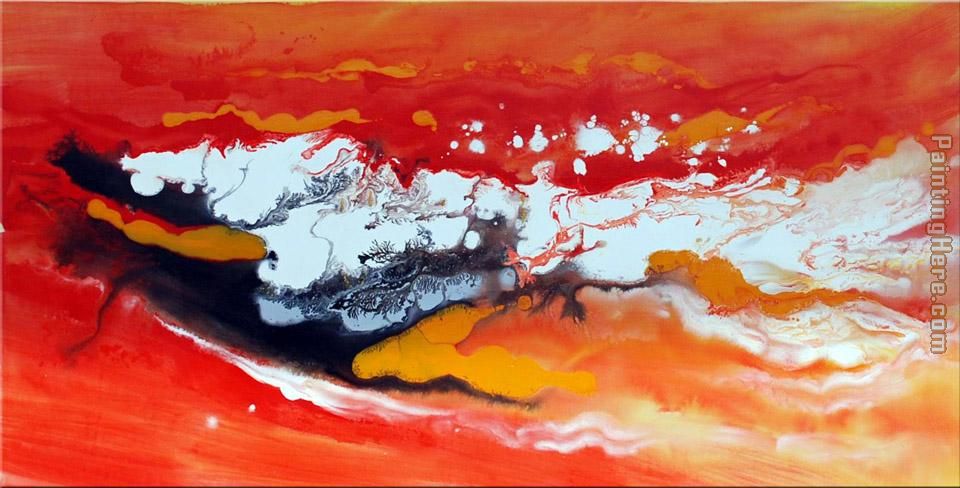2010 Orange Fading Red painting anysize 50% off - Orange Fading Red ...