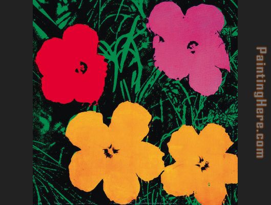 Andy Warhol Flowers 1964 painting anysize 50% off - Flowers 1964 ...