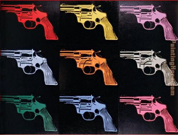 Andy Warhol Gun 1982 painting anysize 50% off - Gun 1982 painting for sale