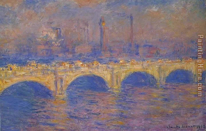 Claude Monet Waterloo Bridge Sunlight Effect 1 painting anysize 50% off ...