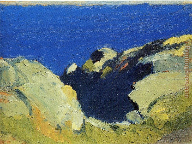 Edward Hopper Rocks and Sea painting anysize 50% off - Rocks and Sea ...