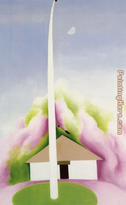 Georgia O'Keeffe Flagpole And White House painting anysize 50% off ...
