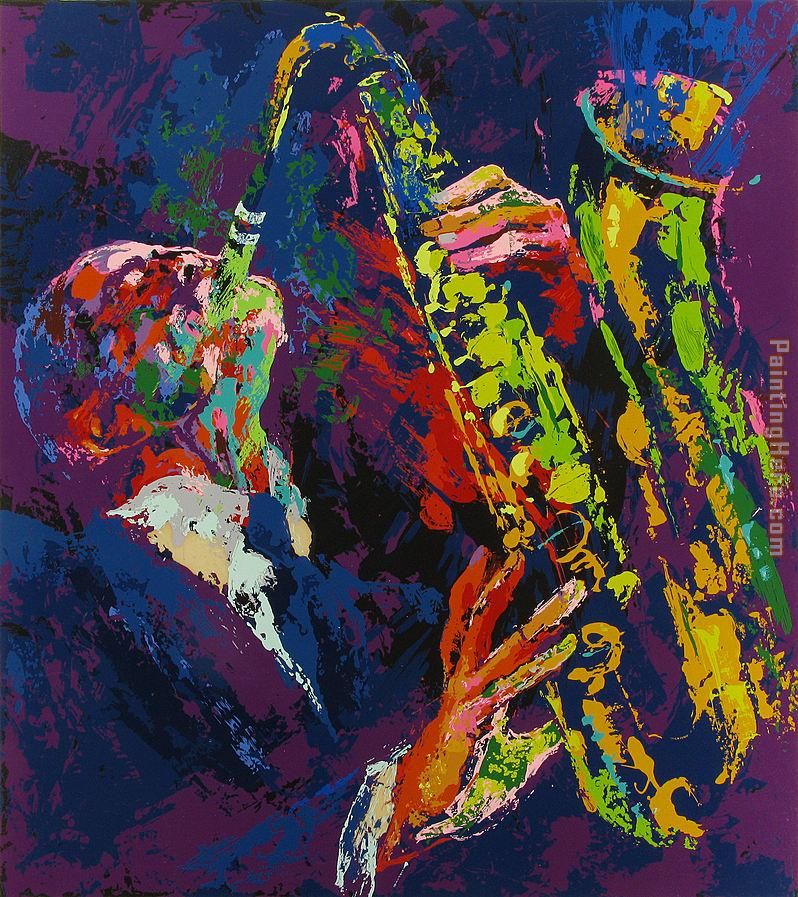 Leroy Neiman Sax Man painting anysize 50% off - Sax Man painting for sale