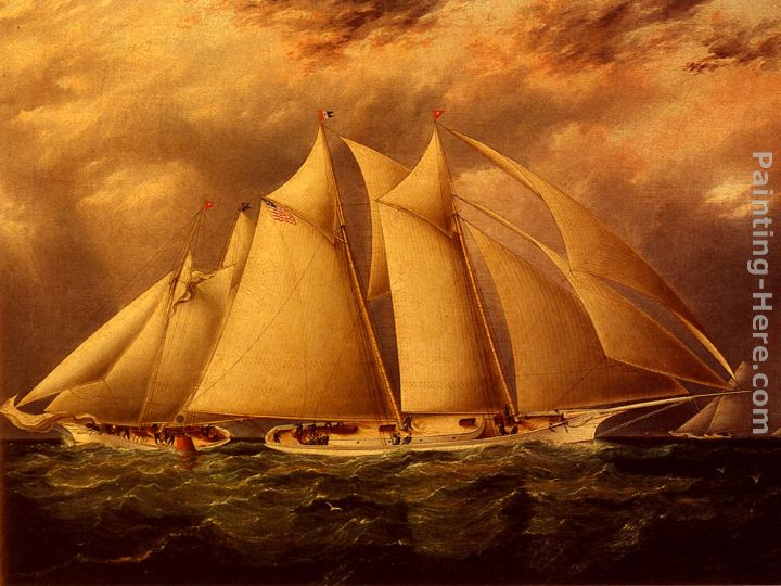 James E. Buttersworth Yacht Alice Rounding The Buoy painting anysize 50 ...