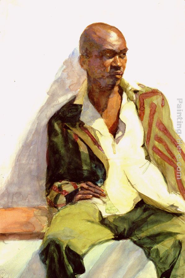 Rhoda Yanow Striped Jacket painting anysize 50% off - Striped Jacket ...