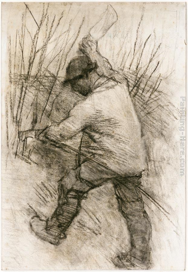 Sir George Clausen The Hedger, Cookham Dean painting anysize 50% off ...
