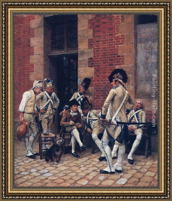 Jean-Louis Ernest Meissonier The Sergeant's Portrait Framed Painting ...