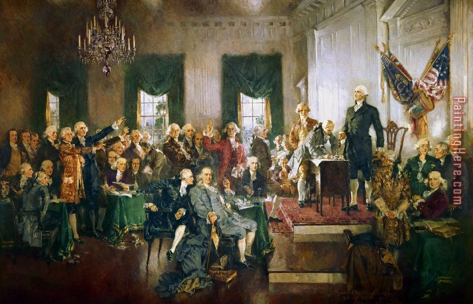 Unknown Artist Signing of The Constitution painting anysize 50% off ...